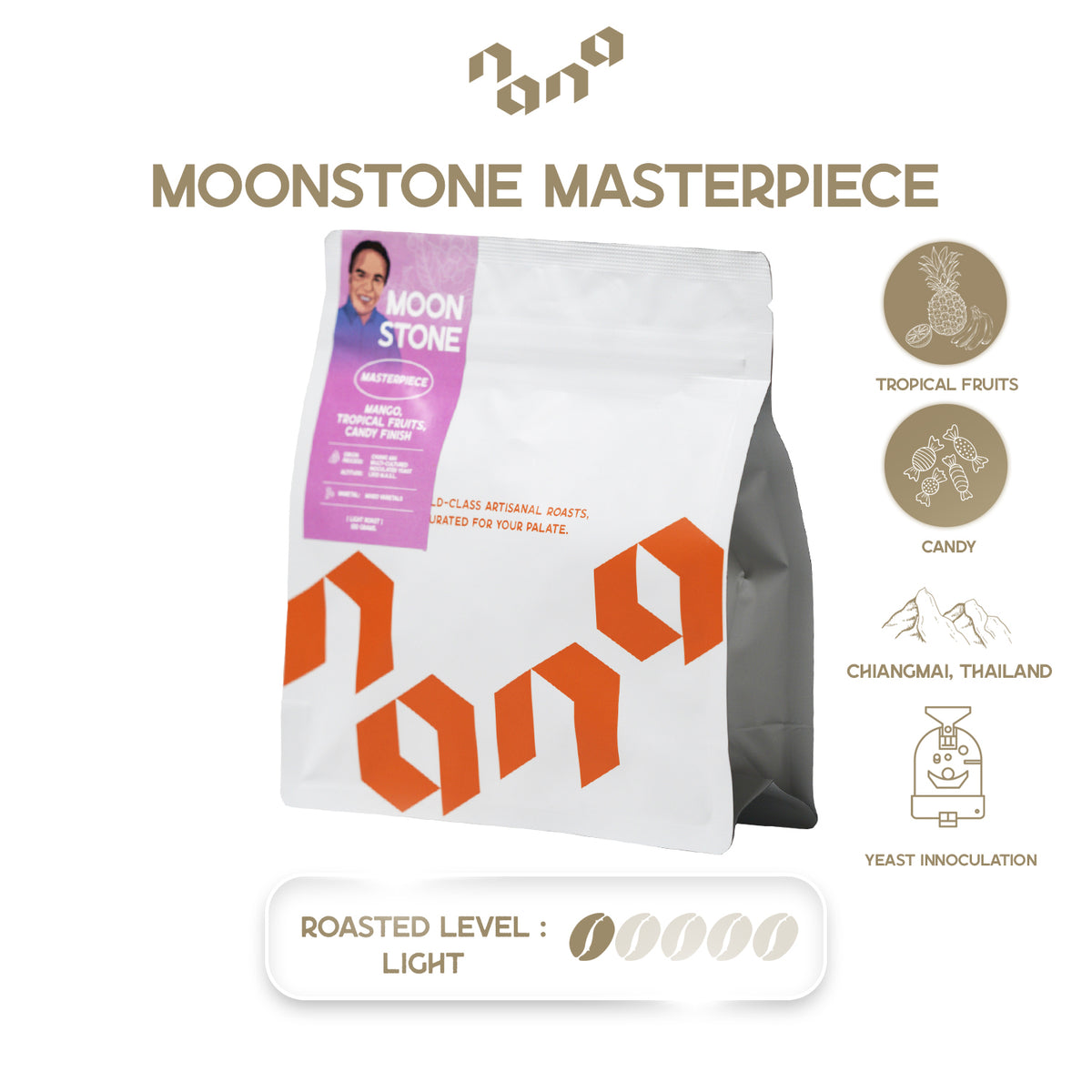 Moonstone Masterpiece Thai Specialty Coffee Beans (Light Roast) - 100g ...