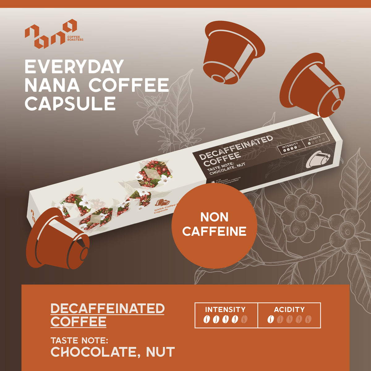 [𝙉𝙚𝙬 𝘼𝙧𝙧𝙞𝙫𝙖𝙡] กาแฟแคปซูล for Nespresso Decaffeinated Coffee Capsule (C ...